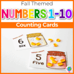 Free Printable Candy Corn Counting Cards for 1-10