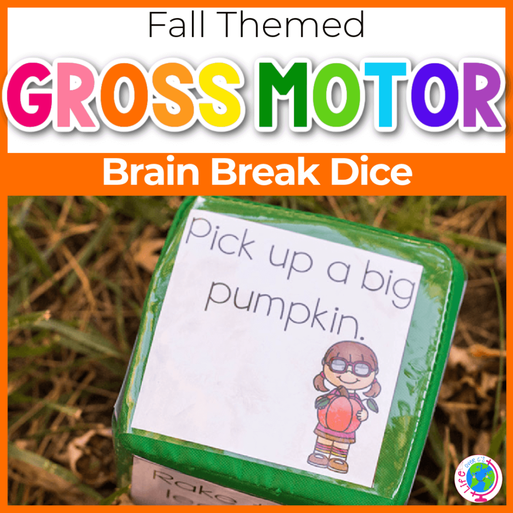 Free Printable Winter Gross Motor Cube for Brain Breaks