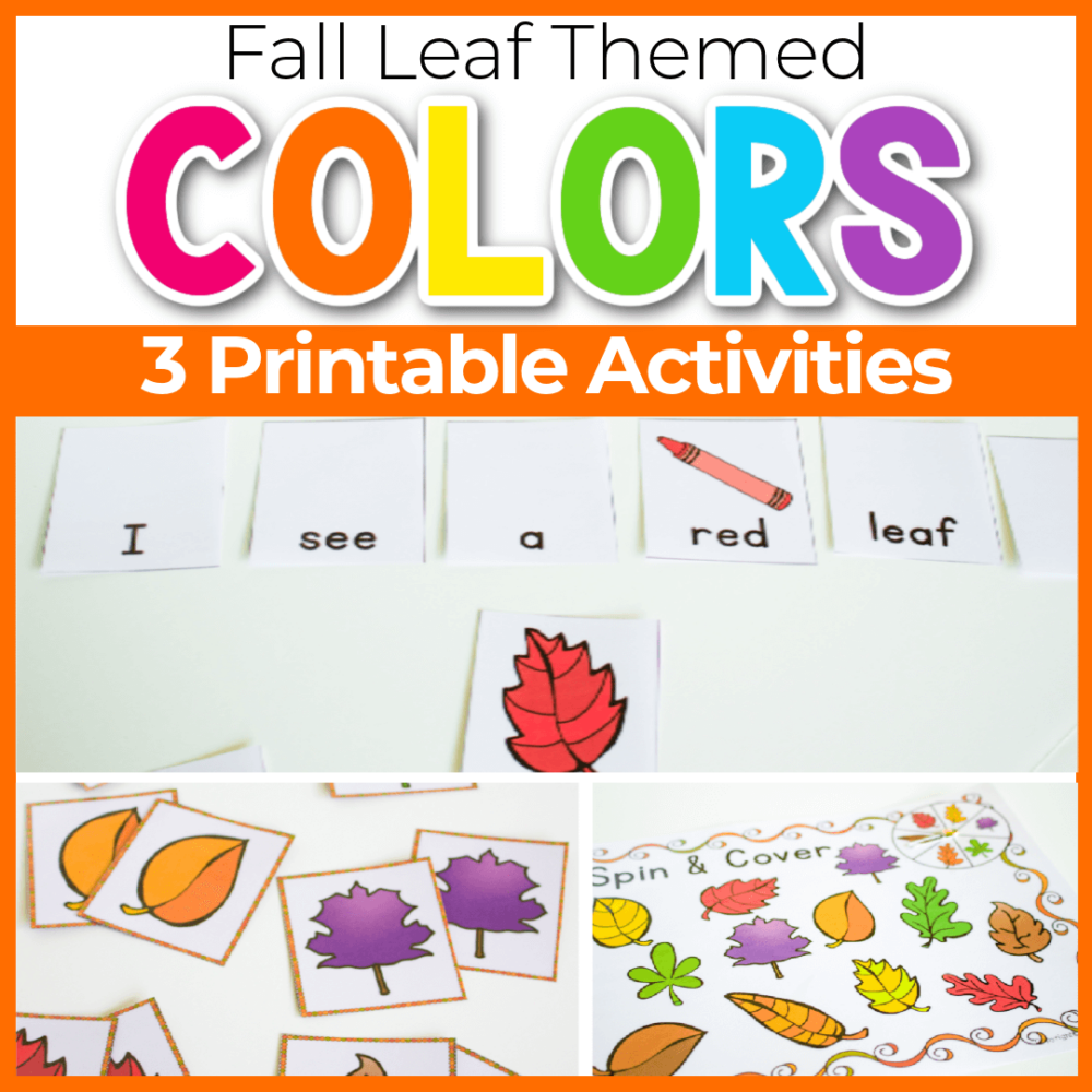 3 Free Printable Fall Colors Activities for Preschool