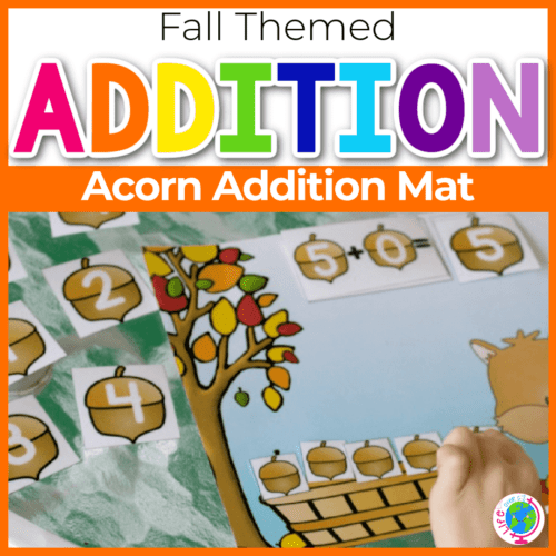 Free Squirrel & Acorn Adding to 10 Printable for Fall
