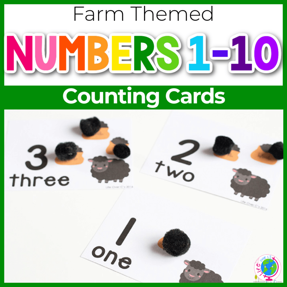 Free Printable Number Recognition Matching Cards for 1-10
