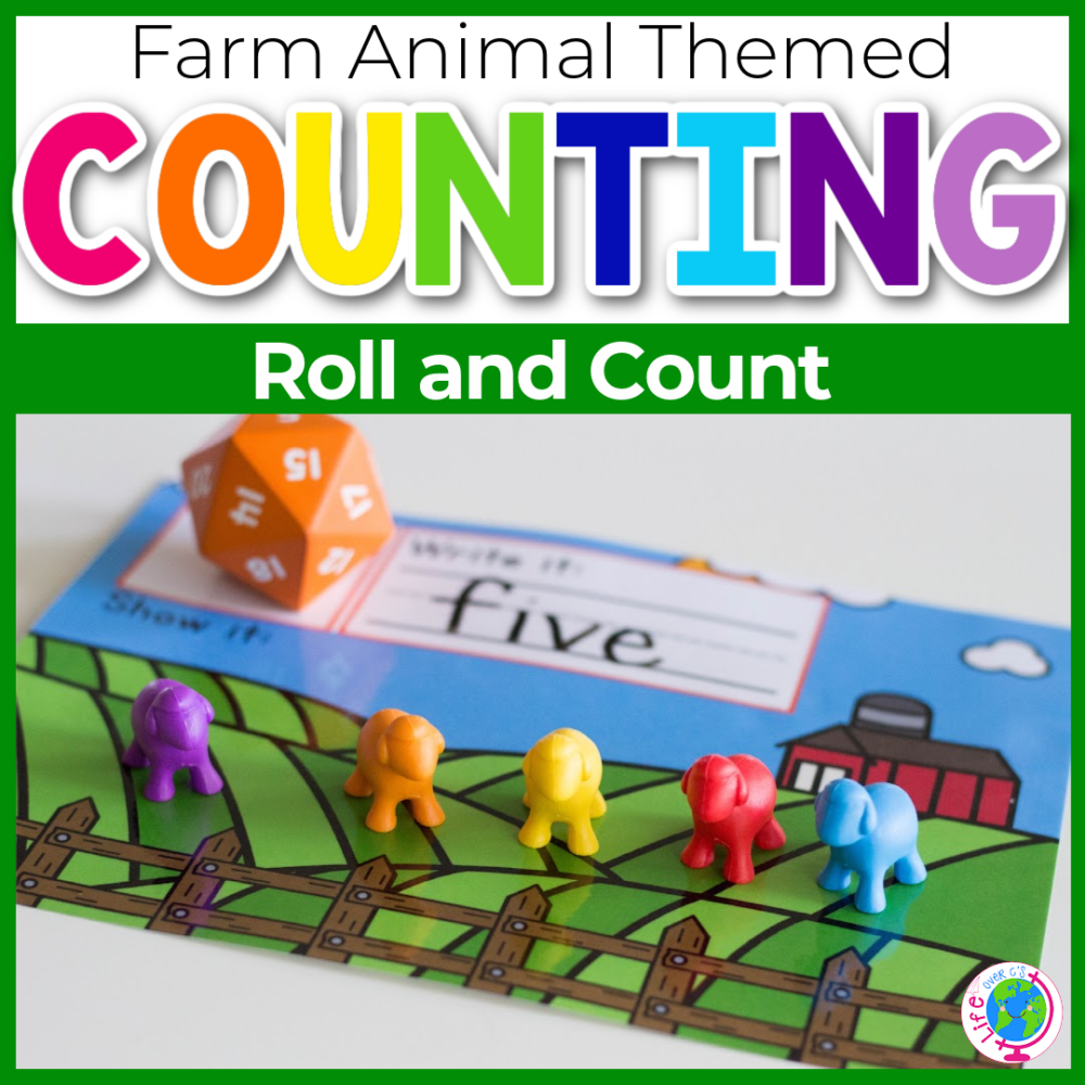 Farm Animals Counting and Sorting Sensory Bin - Life Over C's