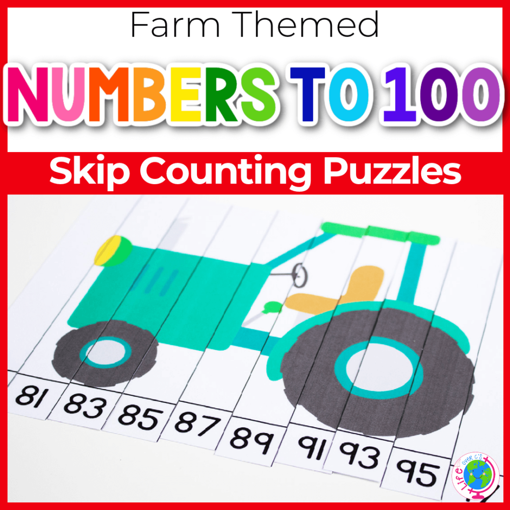 Farm Odd Numbers Skip Counting Puzzles - Life Over C's