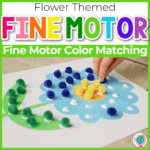 Free Pom Pom Fine Motor & Color Mats for Spring