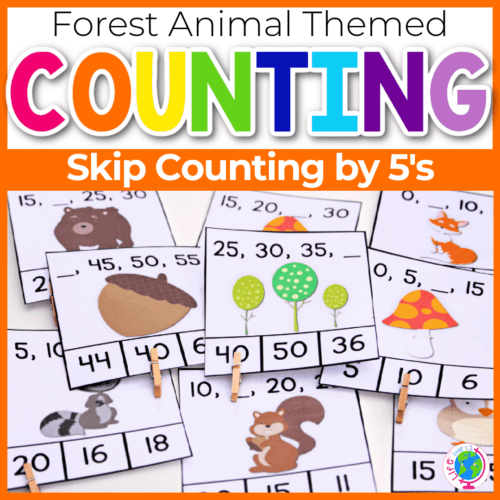 Free Printable Skip Counting by 5s Clip Cards
