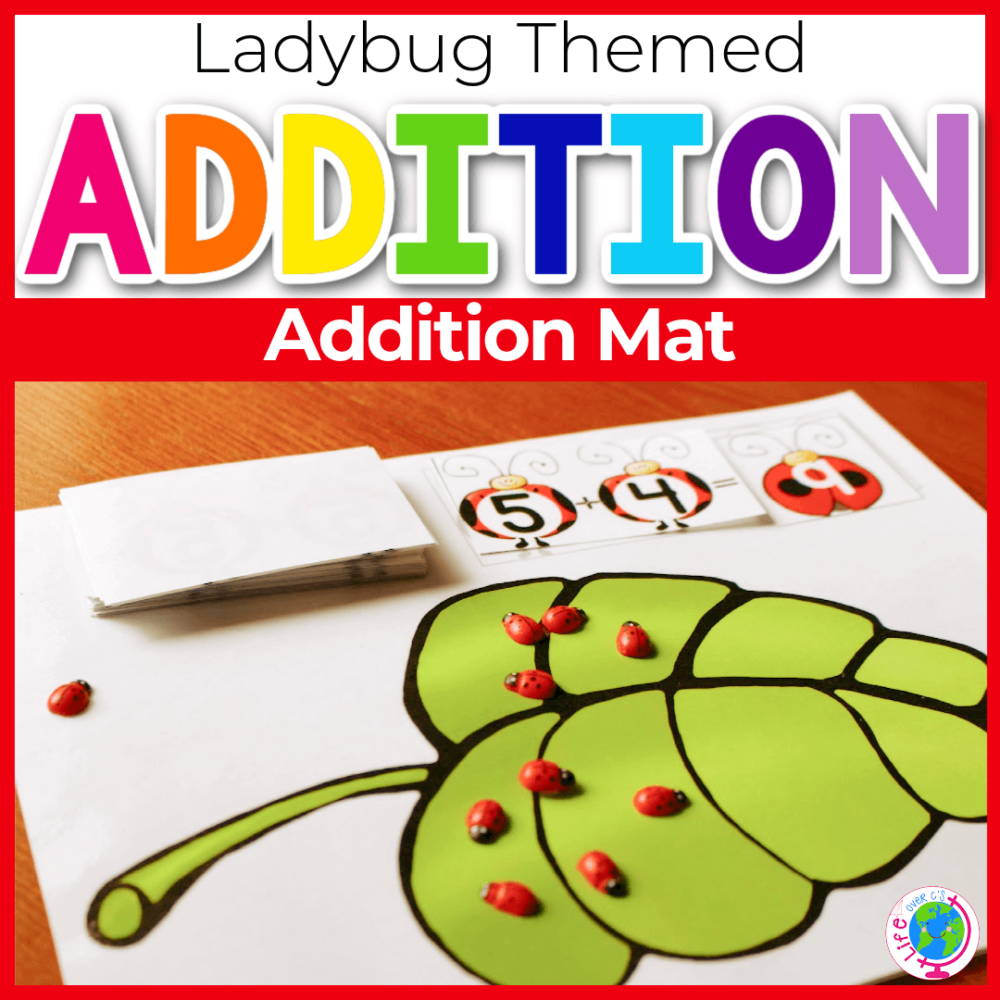 Free Printable Ladybug Adding to 10 Activity - Life Over C's