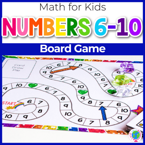 Free Printable Counting Game for Numbers 6-10