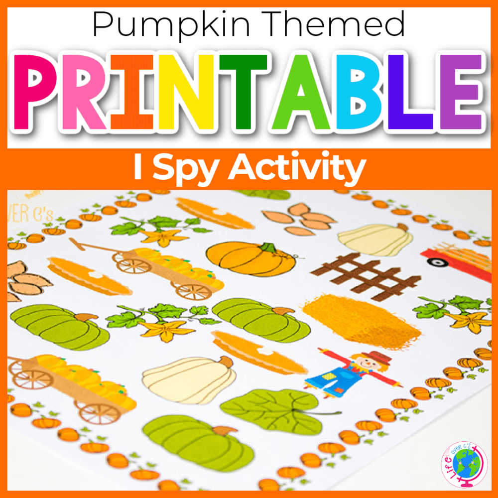 Free Printable Pumpkin Patch I Spy & Scavenger Hunt