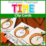 Free Printable Pumpkin Theme Time Clip Cards - Life Over C's