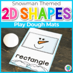 Free Printable Snowman Shape Playdough Mats for Preschool