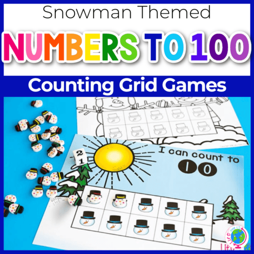 Easy Mitten Number Counting Activity for Kids
