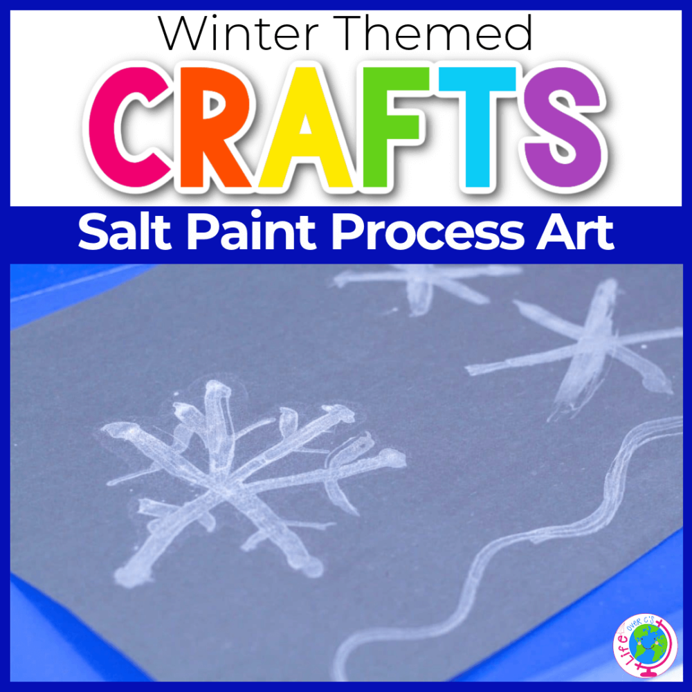 Winter Salt Painting Art & Sensory Activity For Classroom or Home