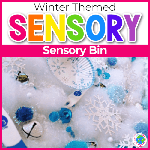 Beautiful Snowflake Winter Sensory Bin for Kids