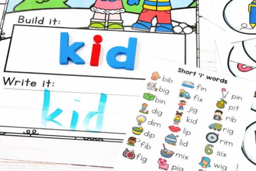 Free Printable Winter Snow CVC Word Building Mat