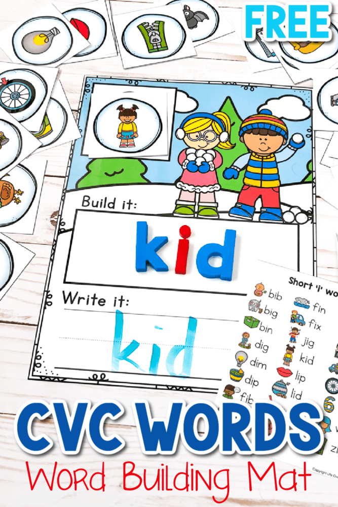 Pumpkin Theme CVC Word Building Mat - Life Over C's