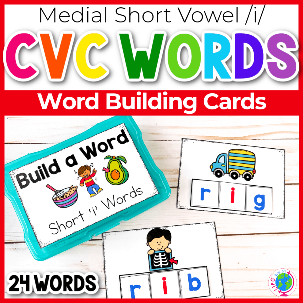 CVC Card Game: Vowel Sound Slap It! - Life Over C's