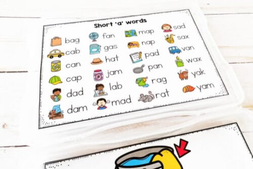 Short A CVC Words Build-a-Word Activity for Kindergarten