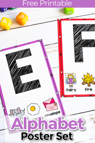 Free Uppercase Letter Alphabet Posters for the Classroom