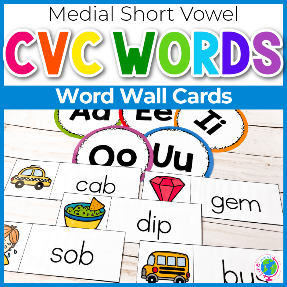 30+ Kindergarten CVC Word Printables and Activities - Life Over C's