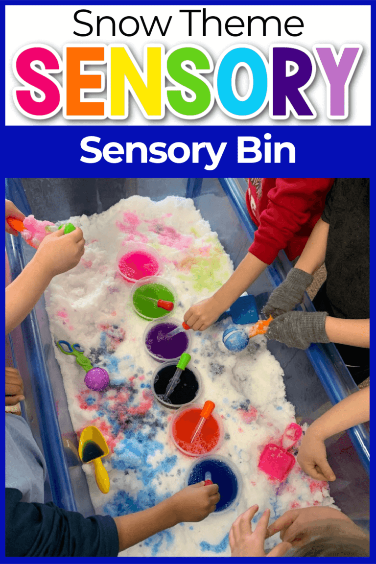 How to Make a Fun Snow Sensory Bin for Preschoolers