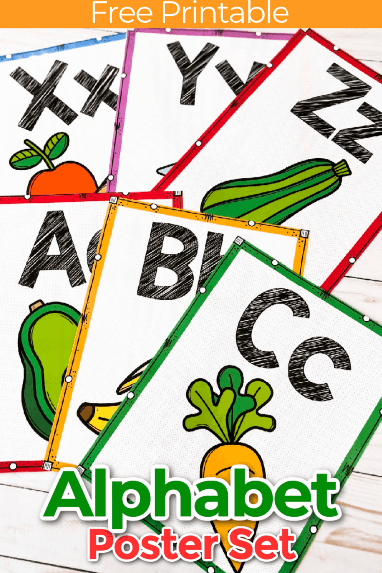 Free Printable Food Alphabet Posters for Preschoolers - Life Over C's