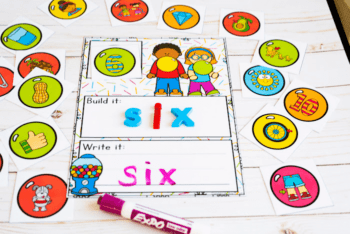 Bubblegum CVC Word Building Mat for Kindergarten