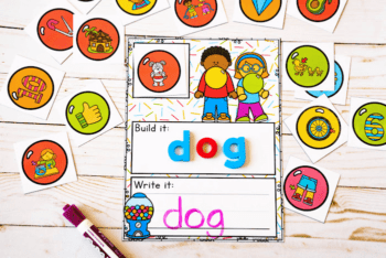 Bubblegum CVC Word Building Mat for Kindergarten