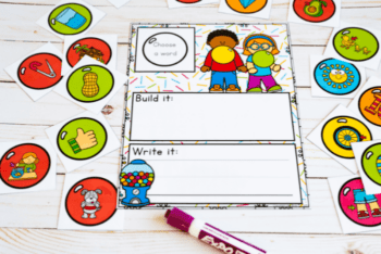 Bubblegum CVC Word Building Mat for Kindergarten