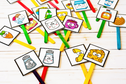 Free Printable Food Theme Partner Matching Cards