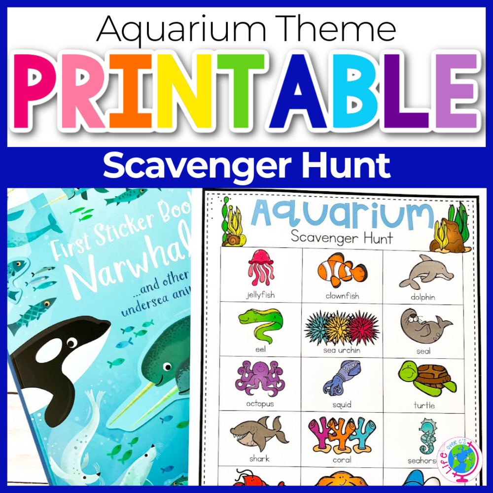 Free Printable Aquarium Scavenger Hunt for Kids