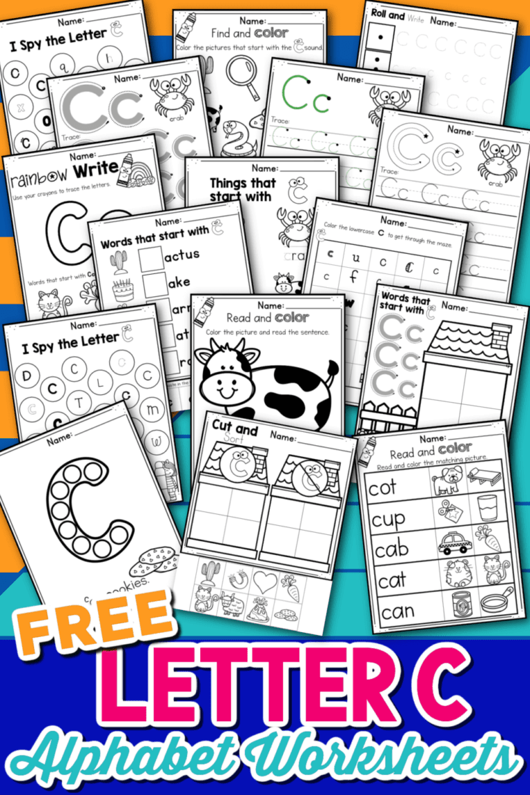 30 Free Printable Letter C Alphabet Worksheets