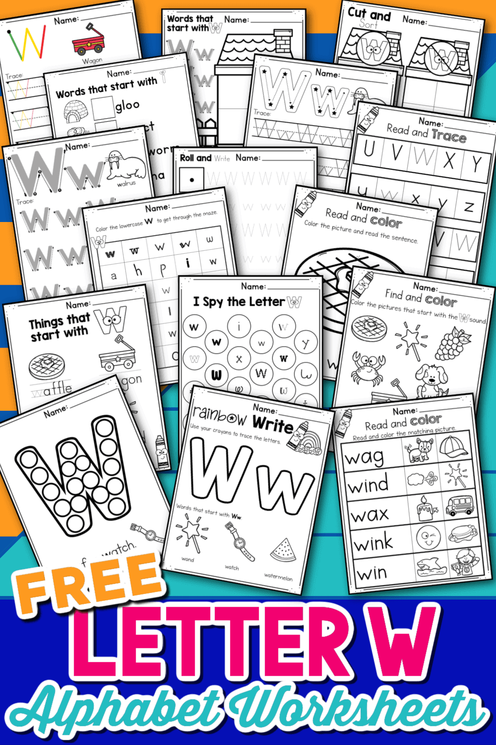30 Free Printable Letter W Alphabet Worksheets for Kids
