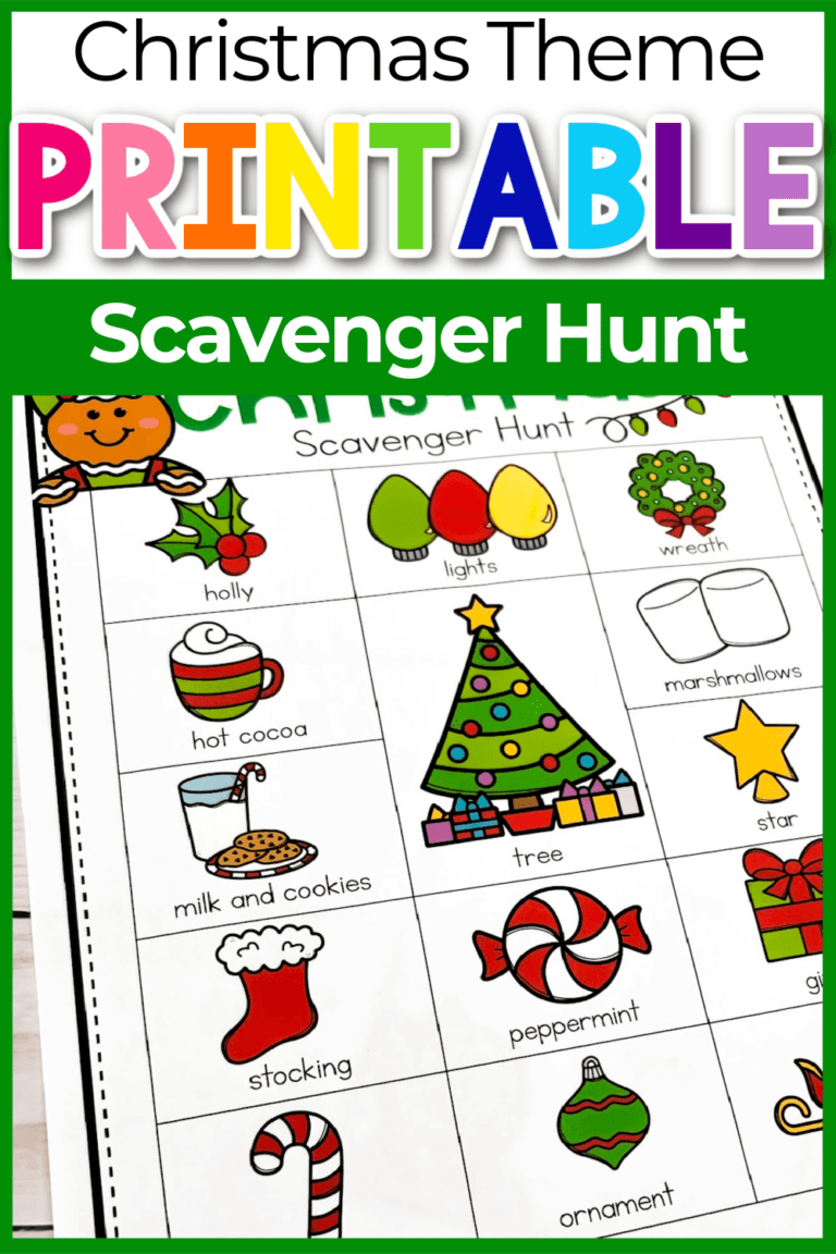 Free Christmas Scavenger Hunt Printable for Kids