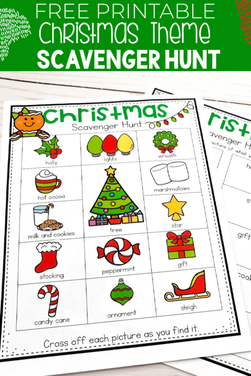 Free Christmas Scavenger Hunt Printable for Kids
