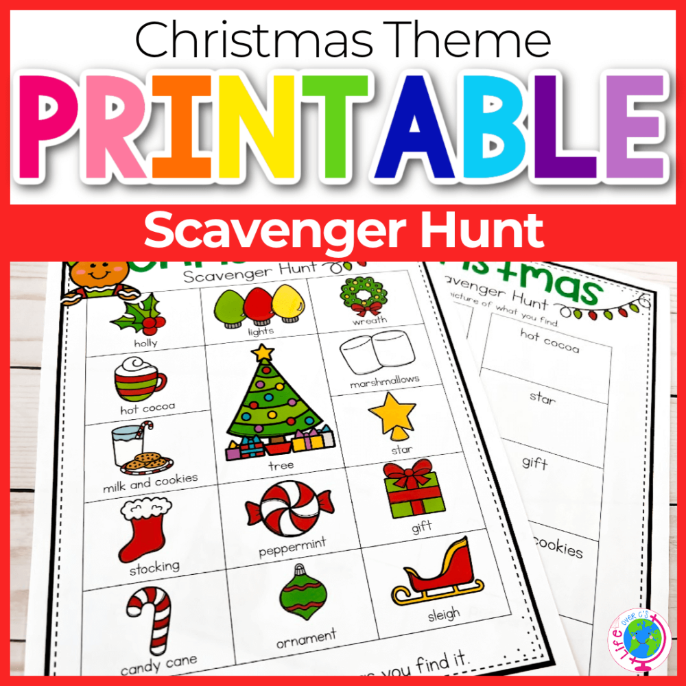 Free Christmas Scavenger Hunt Printable for Kids