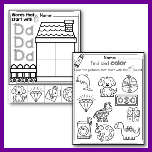 30 Free Printable Letter D Alphabet Worksheets for Kids