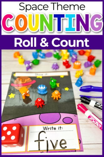 Free Printable Space Roll and Count Dice Game for Kids 🪐