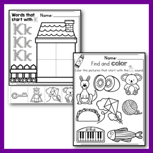30 Free Printable Letter K Alphabet Worksheets for Kids - Life Over C's