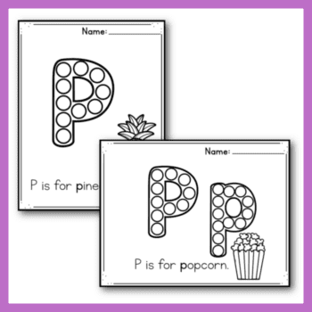 Free Printable Letter P Alphabet Worksheets for Kids