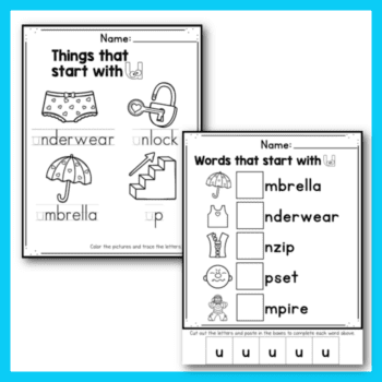 30 Free Printable Letter U Alphabet Worksheets for Kids