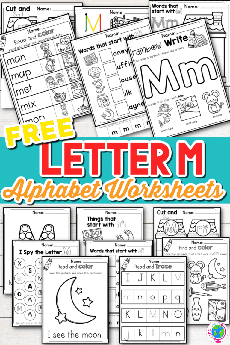 30 Free Printable Letter M Alphabet Worksheets for Kids