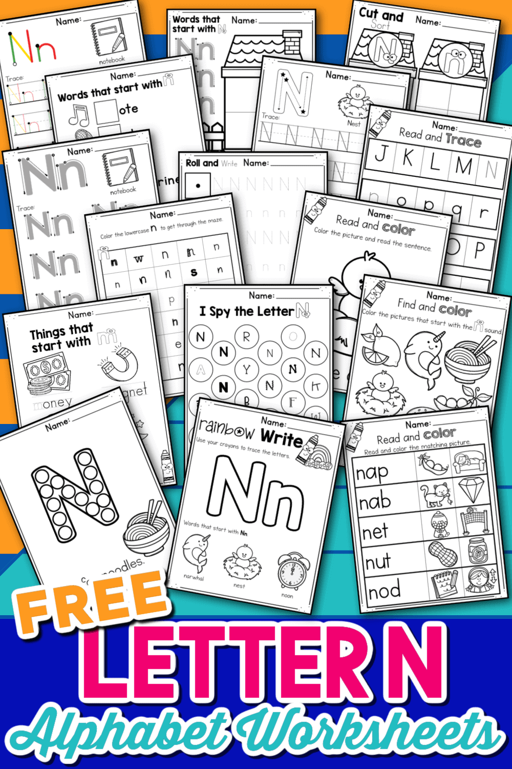30 Free Printable Letter N Alphabet Worksheets for Kids