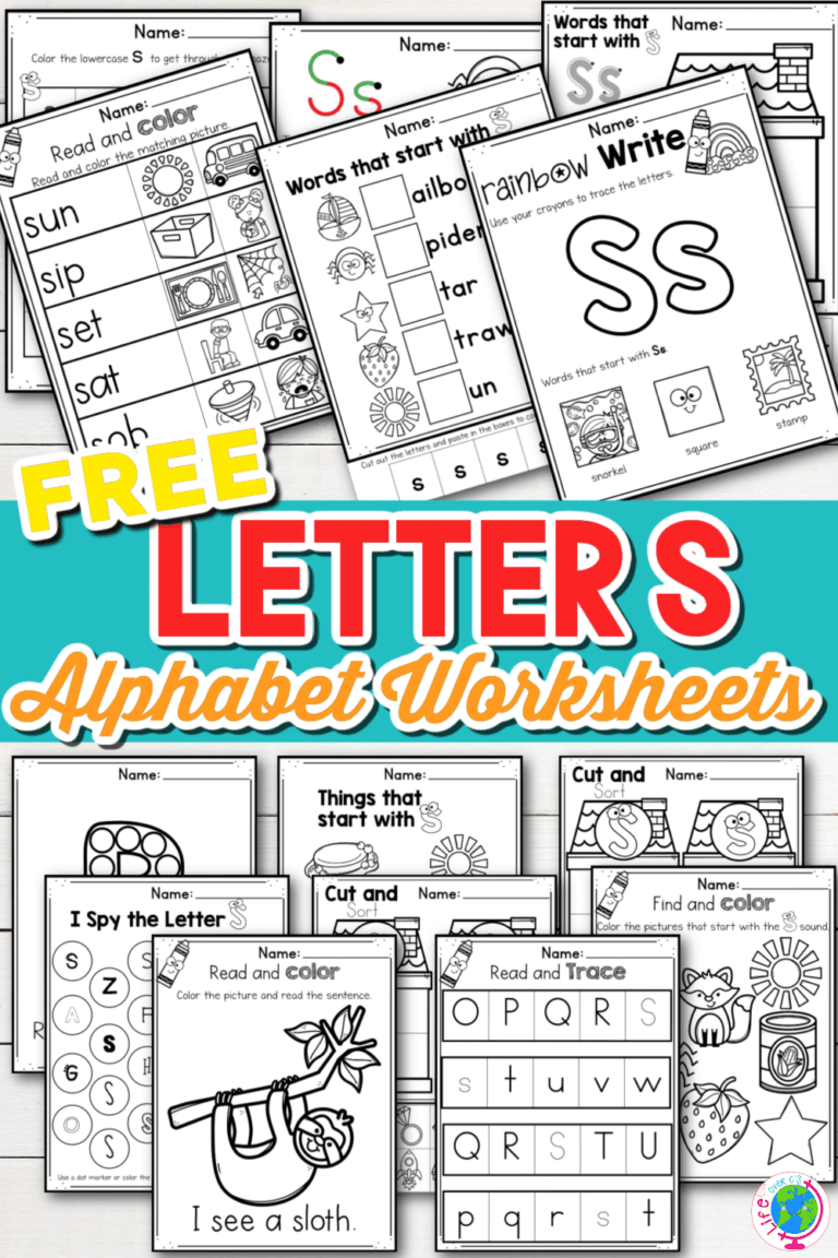 30 Free Printable Letter S Alphabet Worksheets for Kids 🤩