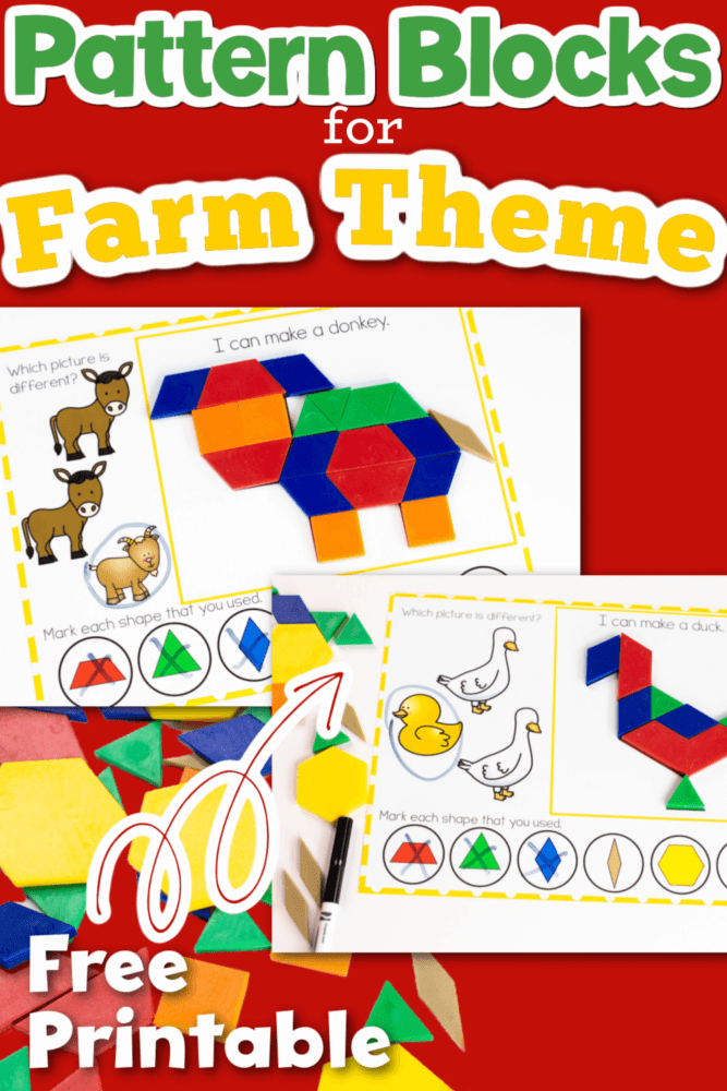 Free Printable Farm Animal Pattern Block Templates