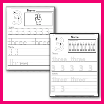 Free Printable Number 3 Worksheets