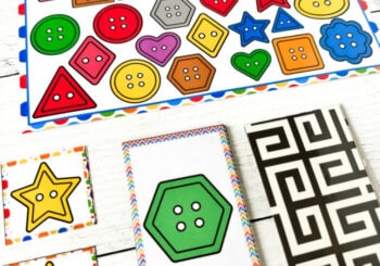 "Flip" Button 2D Shapes and Colors Printable I Spy Game