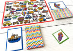 "Flip" Button 2D Shapes and Colors Printable I Spy Game
