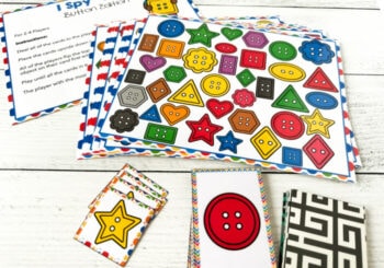 "Flip" Button 2D Shapes and Colors Printable I Spy Game