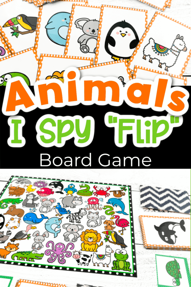 "Flip" Animal Printable I Spy Game for Kids