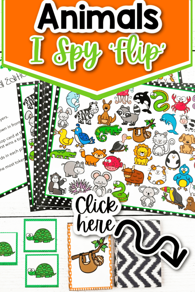 "Flip" Animal Printable I Spy Game for Kids